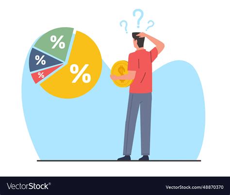 Man Cant Figure Out Where To Invest Royalty Free Vector