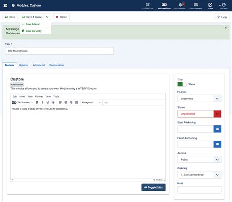 Help4xadmin Modules Custom Joomla Documentation