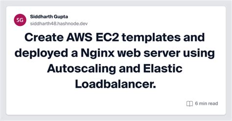 Siddharth Gupta On Linkedin Create Aws Ec2 Templates And Deployed A