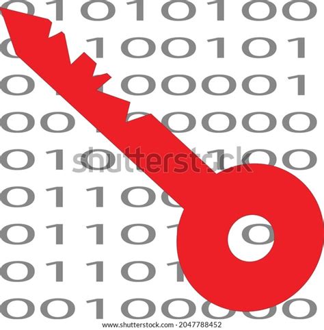 Encryption Key Binary Code Background Icon Stock Vector Royalty Free