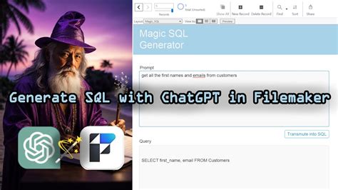 How To Magically Generate Sql Using Chatgpt In Filemaker Youtube