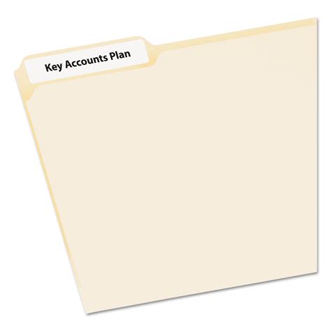 Avery EcoFriendly Permanent File Folder Labels 0 66 X 3 44 White 30 Sheet 50 Sheets Pack