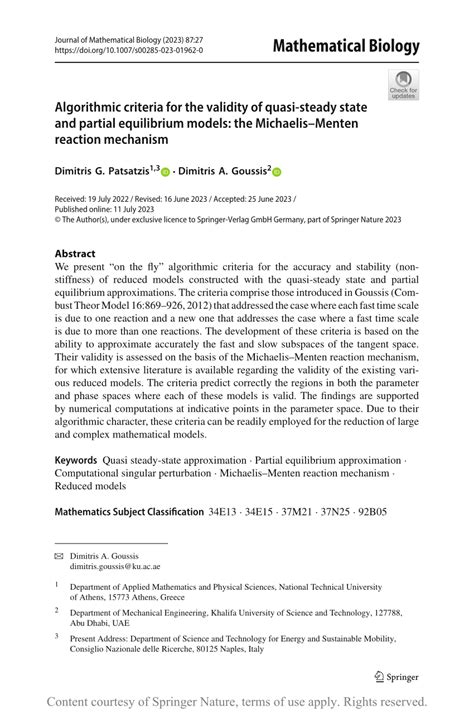 Algorithmic Criteria For The Validity Of Quasi Steady State And Partial