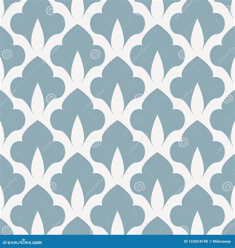 Linear Vector Pattern Repeating Abstract Flower Or Floral Graphic Clean Design For Fabric