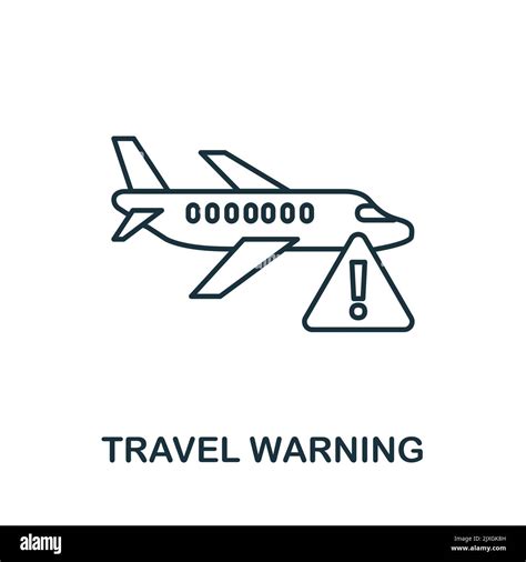 Travel Warning Icon Simple Element From New Normality Collection Filled Monochrome Travel