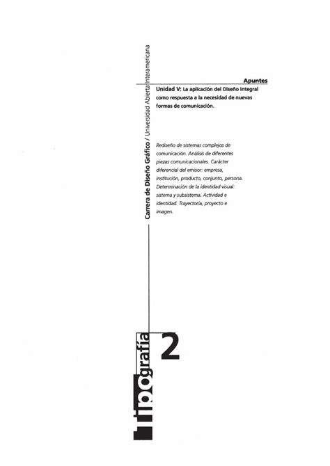 Pdf Tipografía 2 Unidad V La Aplicación Del Diseño Integral · Tipografía 2 Unidad V