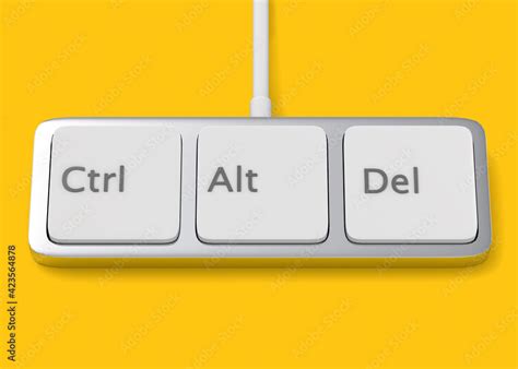 Ctrl Alt Del Minimal Keyboard Concept D Stock Illustration Adobe Stock