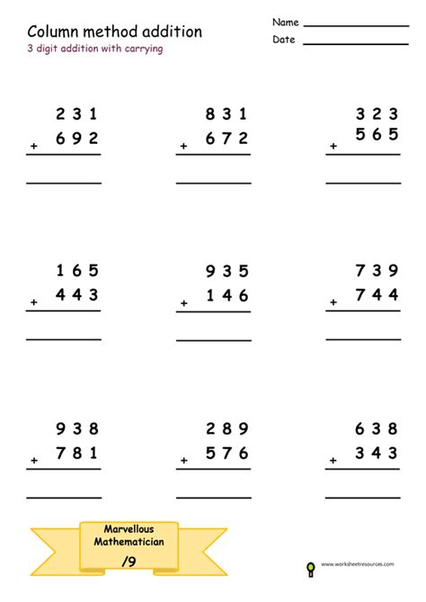 Column Method Addition Free Printable Worksheet Subtraction Worksheets Column Method Addition Free Printable Worksheet Subtraction Worksheets
