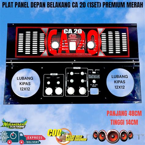 Panel Ca20 Premium 1set Plat Cover Ca 20 Box Panel Depan Belakang Power Amplifier Lazada