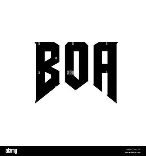 Boa Letter Logo Design For Technology Company Boa Logo Design Black And White Color Combination