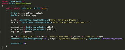 Solved Import Javaxswing Public Class Milespergallon