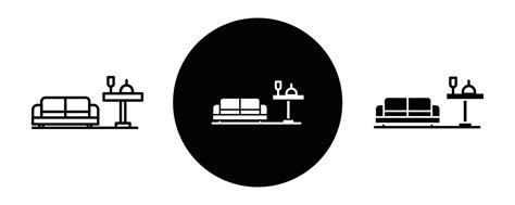 Lounge Outline Icon Collection Or Set Lounge Thin Line Art 47697830