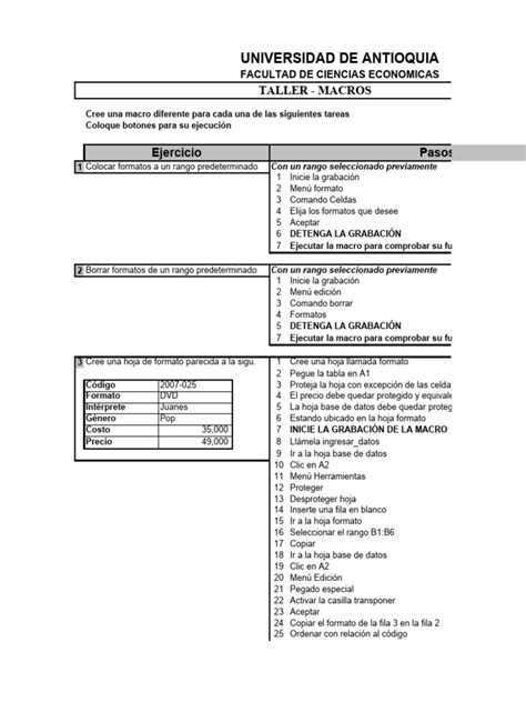 Prueba Excel 4 Taller Macros Pdf Macro Informática Software