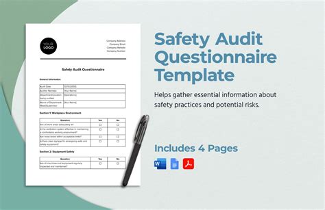 Safety Audit Questionnaire Template In PDF Word Google Docs Download Template Net