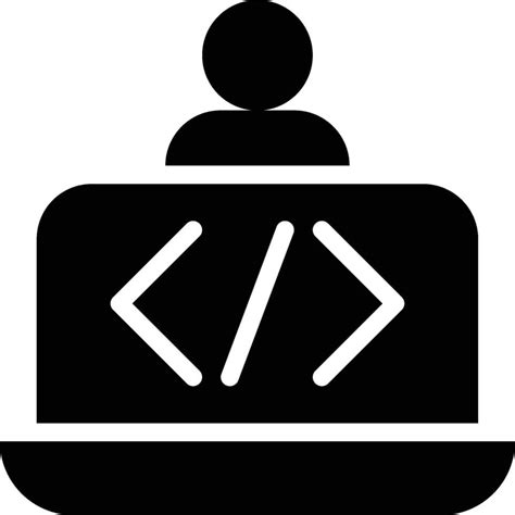 Programmer Coder Computer Glyph Solid Icon 60576540 Vector Art At Vecteezy