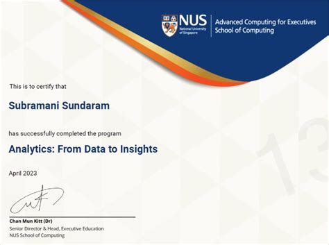 Subramani Sundaram On Linkedin Nus Analytics 33 Comments