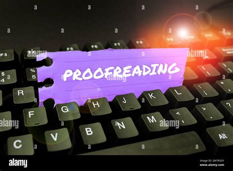Conceptual Display Proofreading Business Overview Act Of Reading And Marking Spelling Grammar