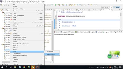 Eclipse中svn，点项目右键team后只显示apply Patch、share Project的解决办法eclipse Apply