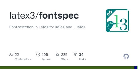 Github Latex3fontspec Font Selection In Latex For Xetex And Luatex