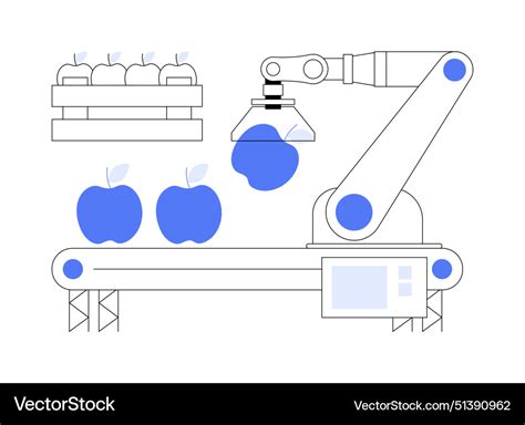 Sorting And Packing Robots Isolated Cartoon Vector Image