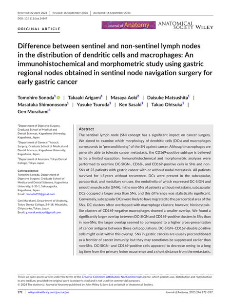 Pdf Difference Between Sentinel And Non Sentinel Lymph Nodes In The