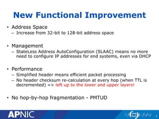 IPv6 Community Event IPv6 Protocol Architecture PPT