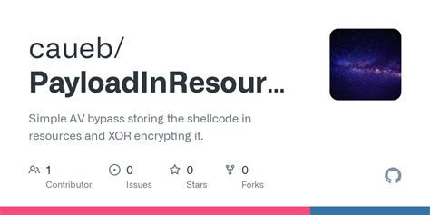 GitHub Caueb PayloadInResources Simple AV Bypass Storing The Shellcode In Resources And XOR
