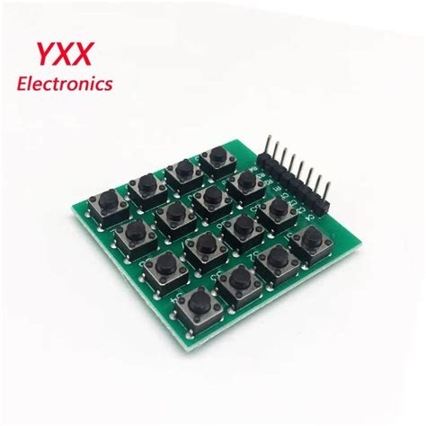 insert keys 4x4 matrix keyboard 16 keys microcontroller external