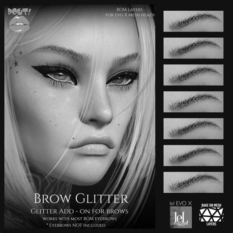 Second Life Marketplace Pout Brow Glitter Demo