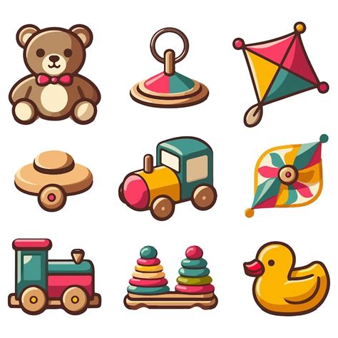 Premium Vector Simple Toys Set Collection Vector Design