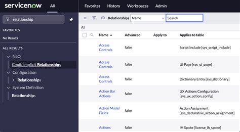 how to create a related list in servicenow with relationships the