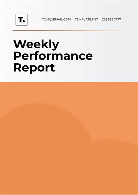 Free Weekly Performance Report Template To Edit Online