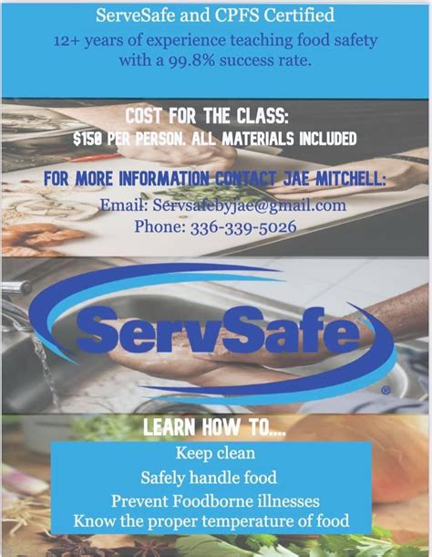 Servsafe Foodsafety Jae Mitchell
