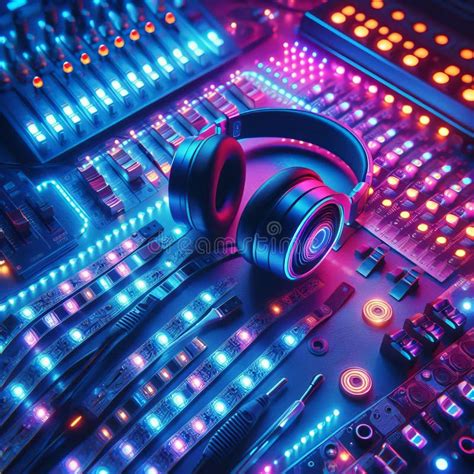 Sound Responsive LED Strips LED Strips That Change Color And Int Stock Illustration