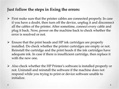 Ppt Troubleshoot Hp Printer Errors Powerpoint Presentation Free