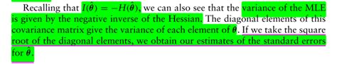 the diagnal of hessian matrix is the double derivative which tells us