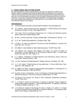 An OpenCL Method Of Parallel Sorting Algorithms For GPU Architecture PDF