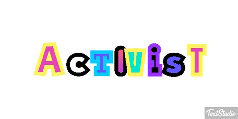 Activist Word Animated  Logo Designs