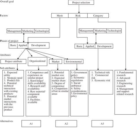 Analytic Network Framework Showing The Various Attributes Of Project Download Scientific