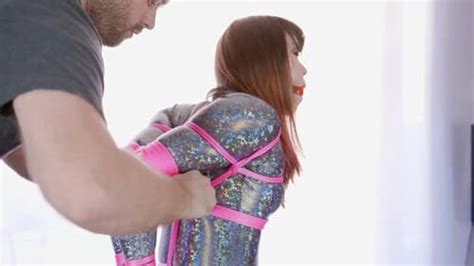 Mina Sparkly Bodysuit Hogtie Fail