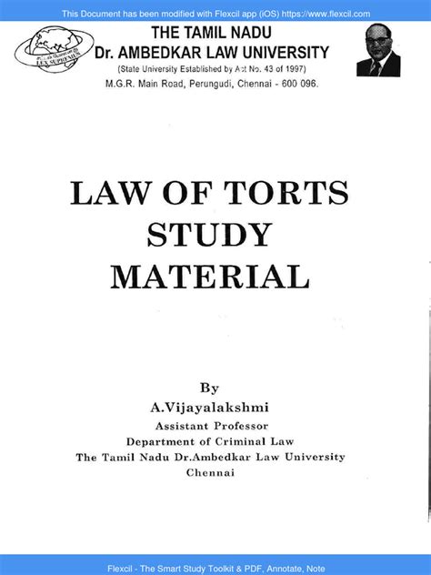 Law Of Torts Pdf Ios Arm Architecture