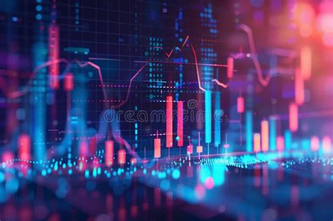 Abstract Data Visualization Of Stock Market Stock Illustration