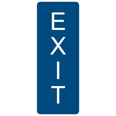Exit White On Blue Engraved Sign EGRE WHTonBLU Enter Exit