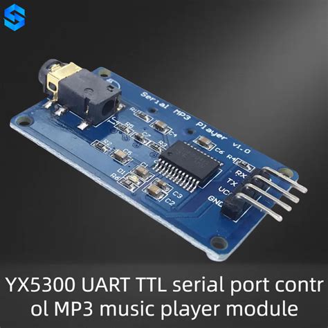 Yx5300 Uart Ttl โมดูลควบคุมพอร์ตอนุกรม เครื่องเล่นเพลง Mp3 รองรับการ์ด Mp3 Wav Micro Sd Sdhc