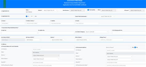 West Bengal SC ST OBC Certificate Apply Online Status Check At Castcertificatewb Gov In