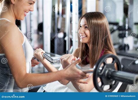 Personal Trainer Stock Image Image Of Bicep Cheerful 37895969