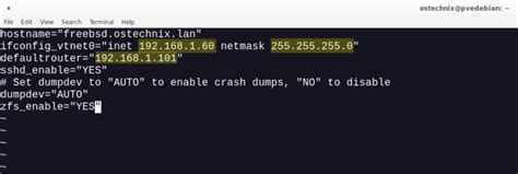 set static ip address and dns on freebsd ostechnix