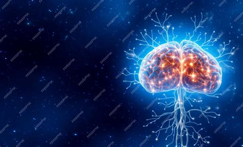Premium Photo Electrical Activity In The Human Brain On A Dark Blue