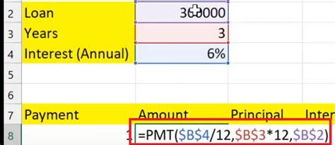 how to create a loan amortization schedule in excel a step by step