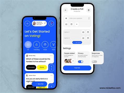 Polling Mobile App By Sanya Mall For Nickelfox Uiux Design On Dribbble
